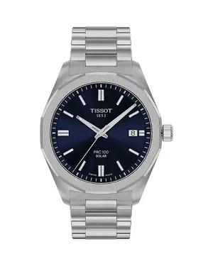 TISSOT Prc 100 39mm Solar Watch - Black/silver