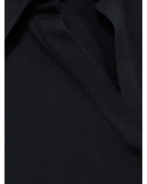 REISS Astrid Open Collar Top