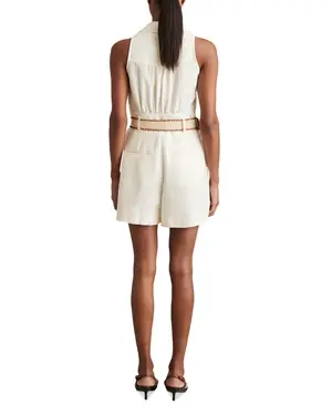 REISS Anjie Linen Romper