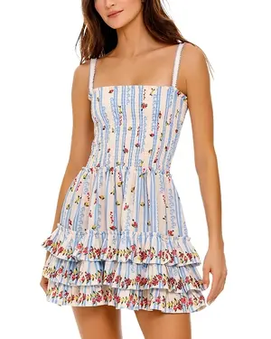 Agua Bendita Alamy Citrus Tiered Cover-up Dress - Multi