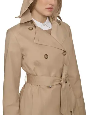 Cole Haan Hooded Trench Coat