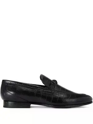 Kurt Geiger Alton Crocodile-embossed Loafers - Black