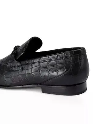 Kurt Geiger Alton Crocodile-embossed Loafers - Black