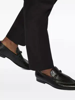 Kurt Geiger Alton Crocodile-embossed Loafers - Black