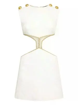 Roberto Cavalli Cut-out Sleeveless Dress - White