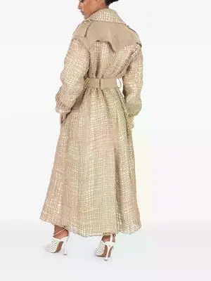 Roberto Cavalli Jute-panel Trench Coat