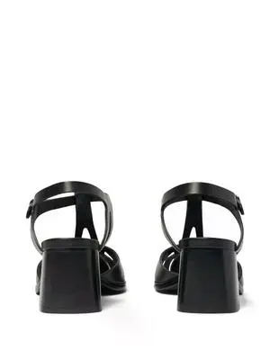 SCAROSSO 55mm Giulia Strappy Sandals - Black