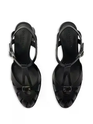 SCAROSSO 55mm Giulia Strappy Sandals - Black
