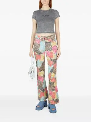 Guess Printed Flared Jeans
