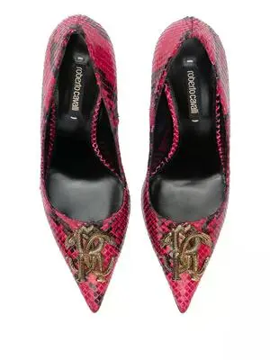 Roberto Cavalli Snake-print Pumps