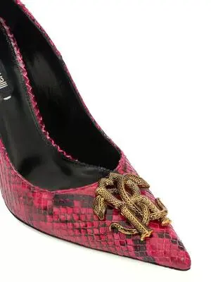 Roberto Cavalli Snake-print Pumps