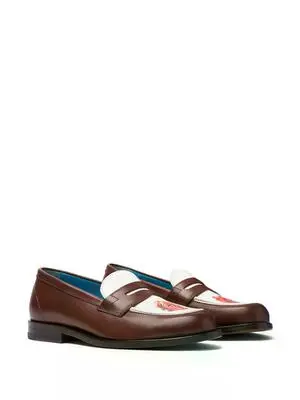 SCAROSSO Rose-embellished Loafers