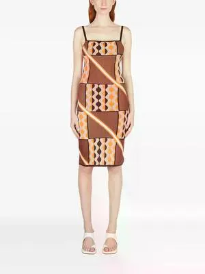 Ahluwalia Taffi Midi Dress - Brown
