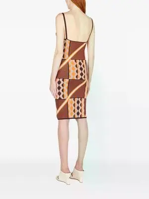 Ahluwalia Taffi Midi Dress - Brown