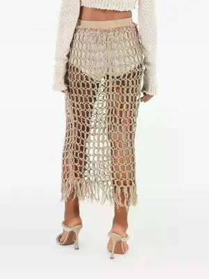 Roberto Cavalli Crochet-knit Midi Skirt
