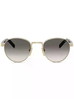 Prada Round Frame Sunglasses - Gold
