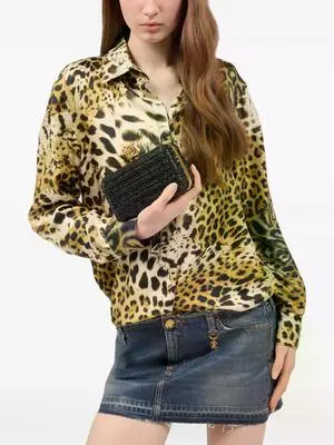 Roberto Cavalli Tiger Beaded Box Clutch