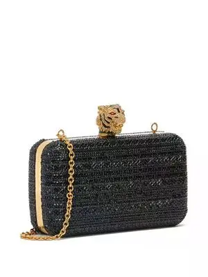 Roberto Cavalli Tiger Beaded Box Clutch