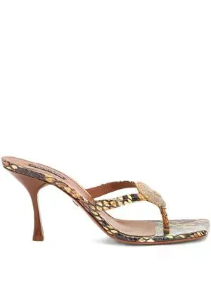 Roberto Cavalli Snake-print Heeled Sandals