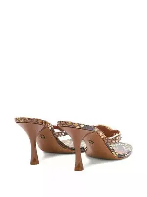 Roberto Cavalli Snake-print Heeled Sandals