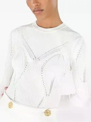 Roberto Cavalli Openwork Rib-knit Sweater