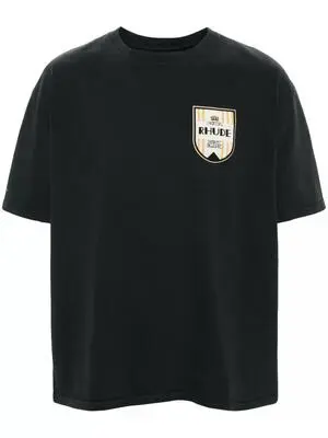 Rhude Mont-blanc Hotel Tee Vintage - Black