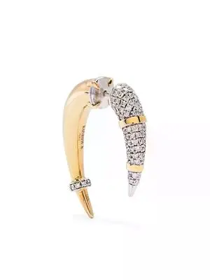 RAINBOW K 14k Diamond Horn Earring - Gold