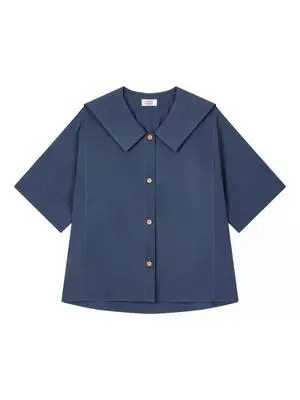 STUDIO TOMBOY Button-up Shirt With Oversized Collar