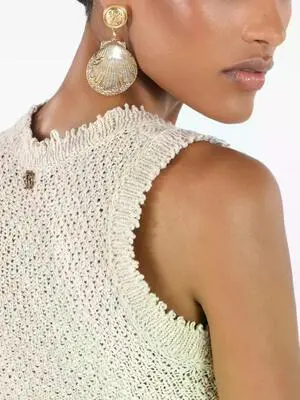 Roberto Cavalli Shell Drop Earrings