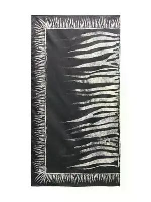 Roberto Cavalli Silk Scarf - Black