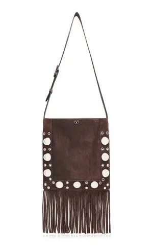 Valentino Garavani Nellcote Suede Crossbody Bag - Brown