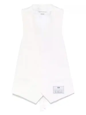 Victoria Beckham Logo-patch Waistcoat - White