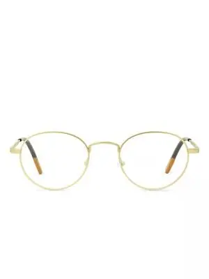 Zegna Round-frame Eyeglasses - Gold