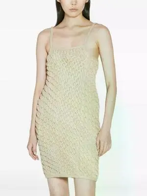 ISA BOULDER Cable-knit Mini Dress