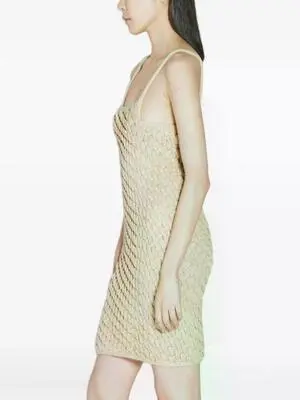 ISA BOULDER Cable-knit Mini Dress