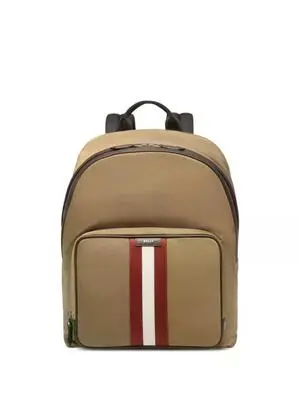 Bally Bally Mavrick Striped-Panel Backpack Neutrals