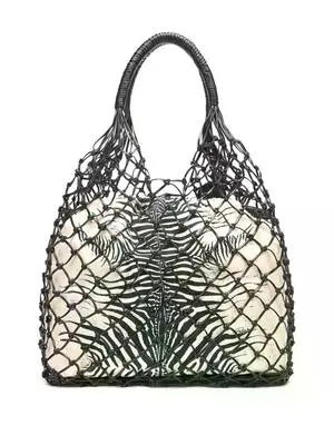 Roberto Cavalli Animal Print Net Tote Bag