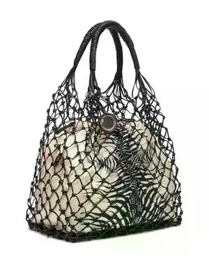 Roberto Cavalli Animal Print Net Tote Bag