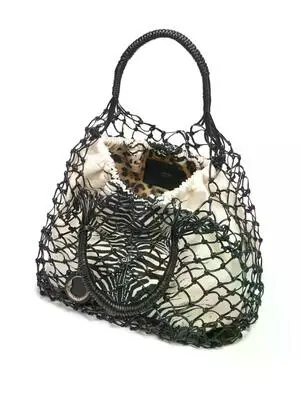 Roberto Cavalli Animal Print Net Tote Bag