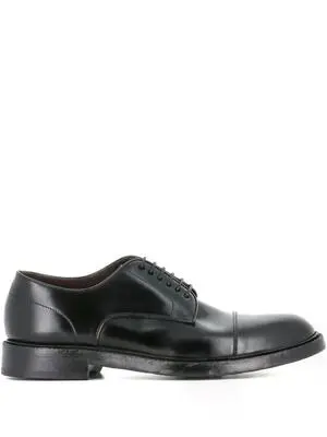 Green George Round Toe Derbys