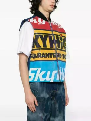 SKY HIGH FARM WORKWEAR Graphic-logo Denim Gilet