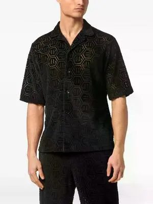 Philipp Plein Hexagon-patterned Short-sleeve Shirt