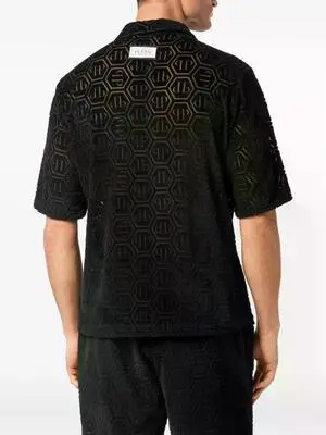 Philipp Plein Hexagon-patterned Short-sleeve Shirt