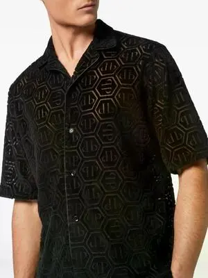 Philipp Plein Hexagon-patterned Short-sleeve Shirt
