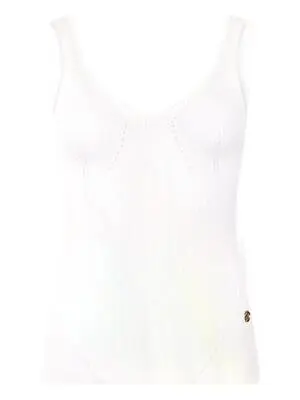 Roberto Cavalli Ribbed-knit Tank Top - White