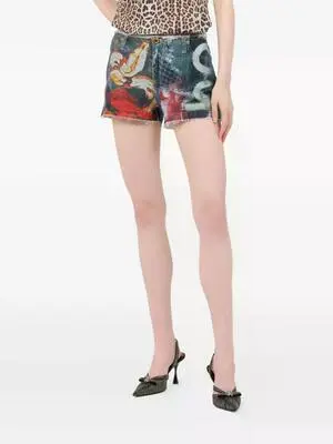 Roberto Cavalli Abstract-print Shorts
