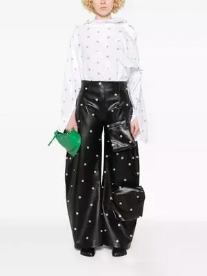A.W.A.K.E. Mode Stud Faux-leather Trousers