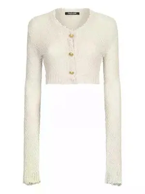 Roberto Cavalli Cropped Knitted Cardigan
