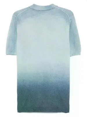 ROBERTO COLLINA Gradient-effect Polo Shirt