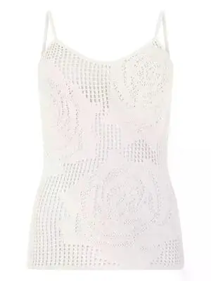 Roberto Cavalli Rose Cut-out Top